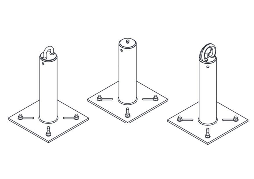 Bolt On Tieback Anchors - Flexible Lifeline Systems